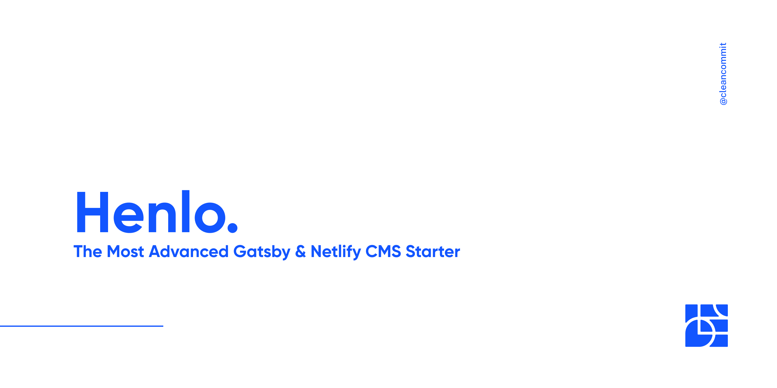 The most advanced starter for Gatsby & Netlify CMS. | Henlo.